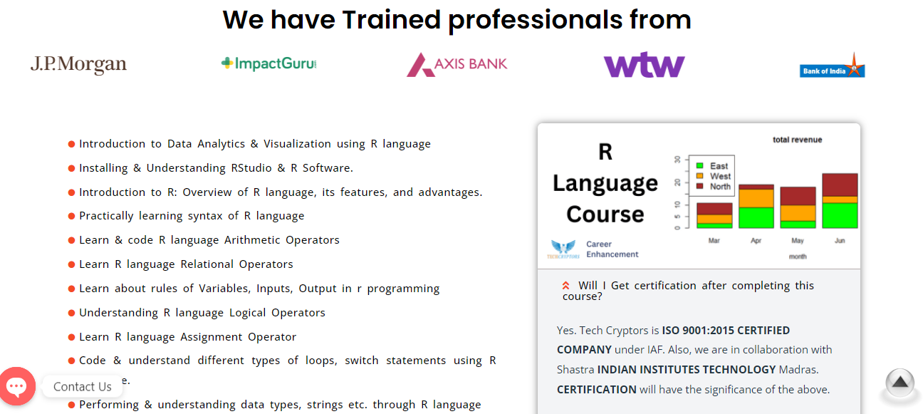 R Language Training Course | Tech Cryptors 2024